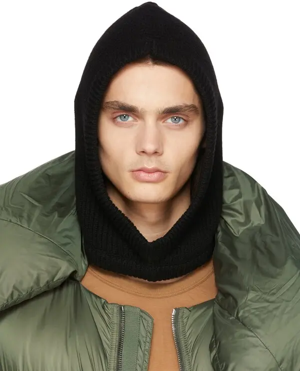 帽子 Rick Owens - Cashmere Hood Hood in Black – SVRN